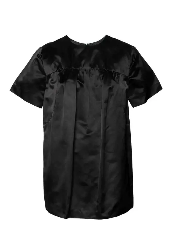 Prada Satin Short-sleeve Blouse - Black