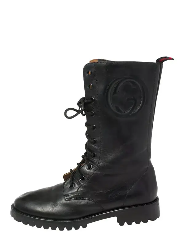 Gucci Interlocking G Combat Boots - Blue