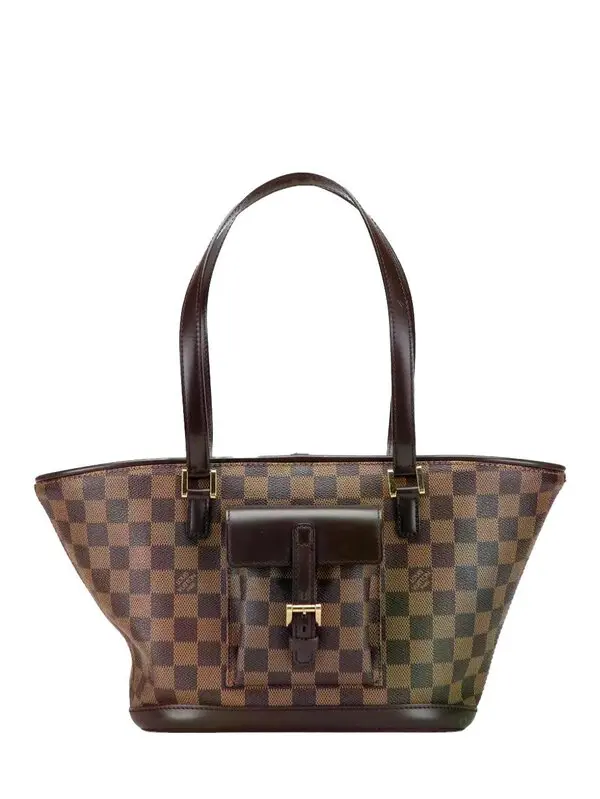 LOUIS VUITTON Damier Ebene Manosque Pm Shoulder Bag - Brown