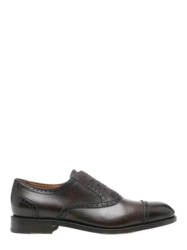FERRAGAMO Leather Oxford Shoes - Brown