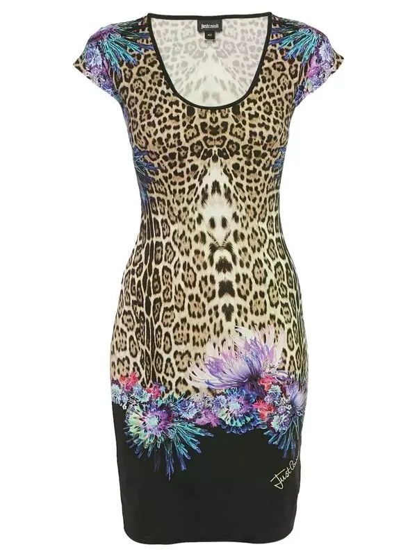 Just Cavalli Vintage Leopard-print Mini Dress - Brown