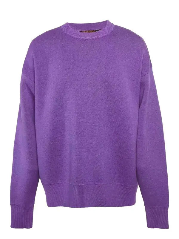 Palm Angels Crew-neck Wool Sweater - Purple