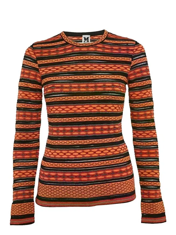 Missoni Patterned Jacquard T-shirt - Orange