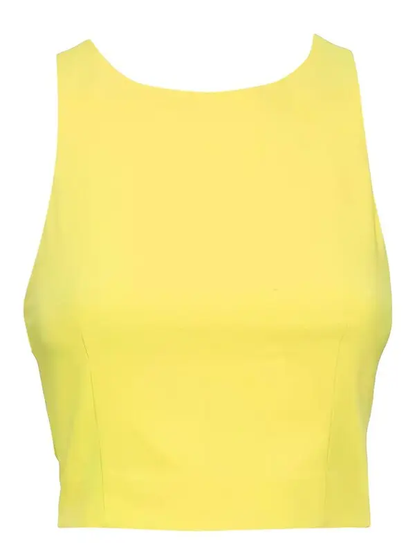 Alice + Olivia Cropped Sleeveless Top - Yellow
