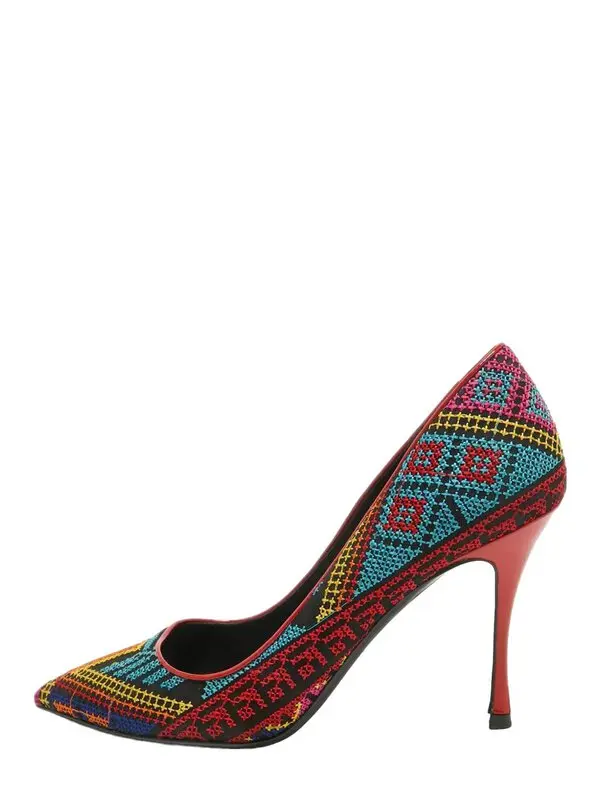 NICHOLAS KIRKWOOD 90mm Embroidered Pointed-toe Pumps - Red