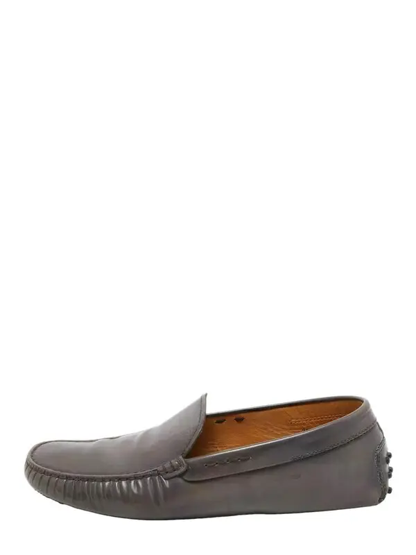TOD'S Pebble-leather Detail Loafers - Brown