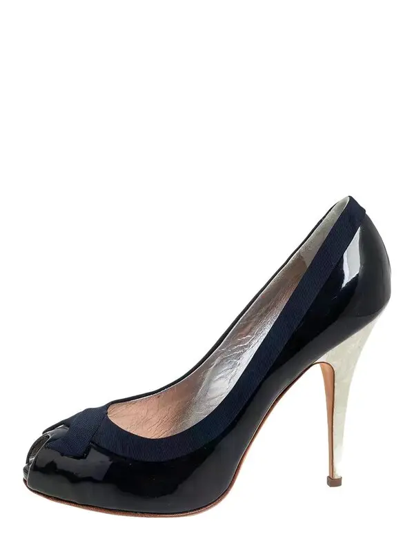 GIUSEPPE ZANOTTI 120mm Peep-toe Patent-leather Pumps - Blue