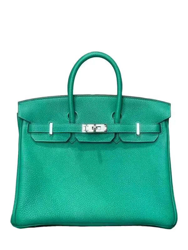 Hermès 2024 Birkin 25 Togo Palladium-hardware Tote Bag - Green
