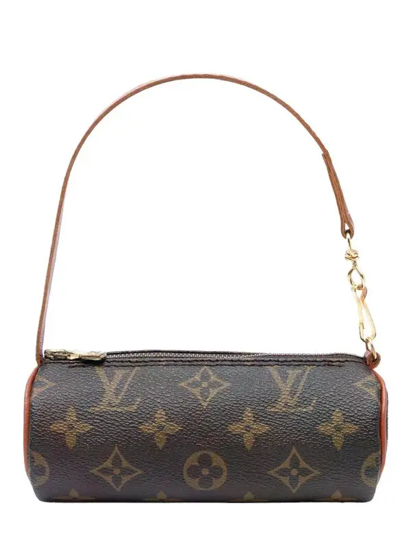 LOUIS VUITTON Monogram Papillon Pochette Handbag - Brown