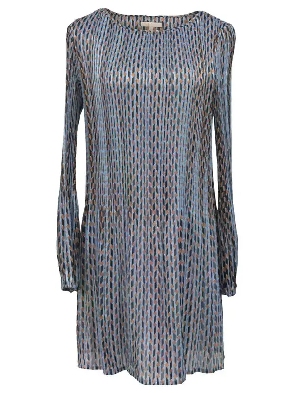 Maje Geometric-print Midi Dress - Blue