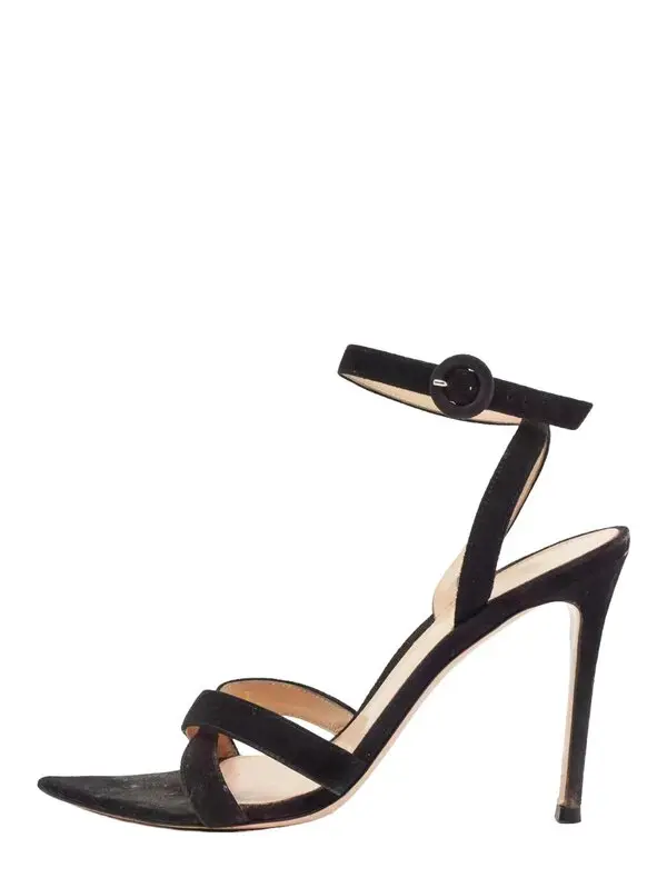 GIANVITO ROSSI 110mm Suede Sandals - Black