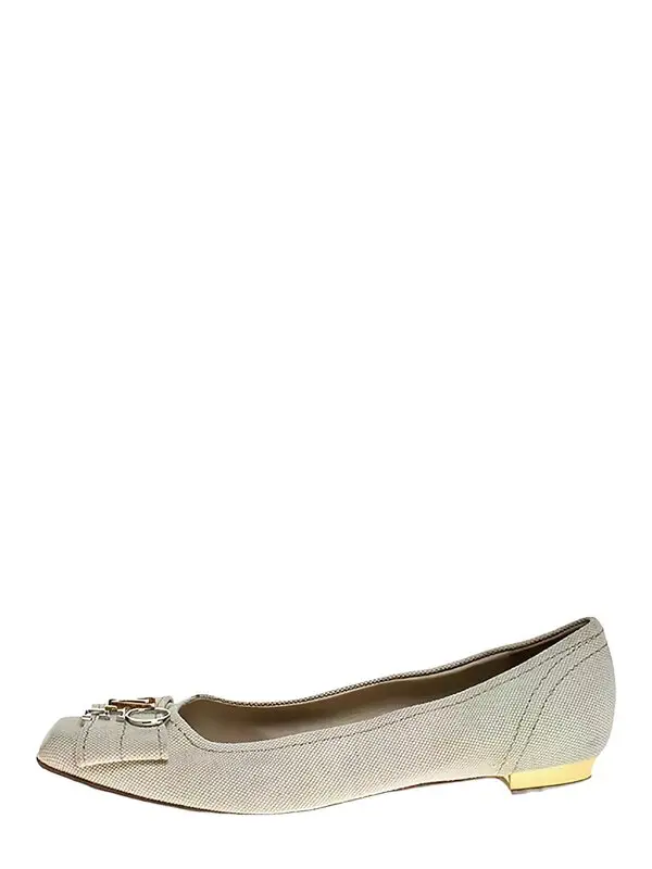 LOUIS VUITTON Logo-embellished Ballet Flats - Neutrals