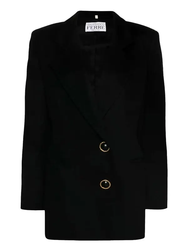 Gianfranco Ferre 1990s Double-breasted Blazer - Black