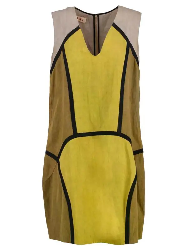 Marni 2000s Linen Midi Dress - Yellow