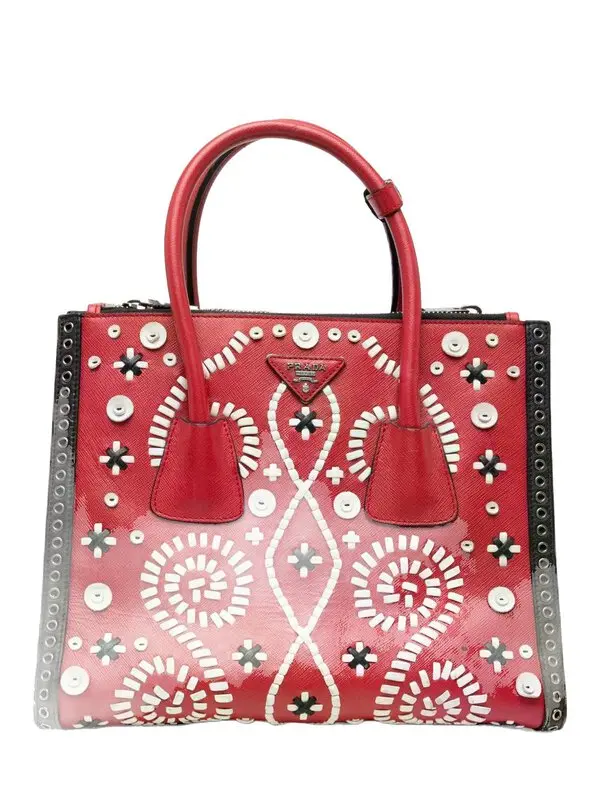 Prada Twin Pocket Tote Bag - Red