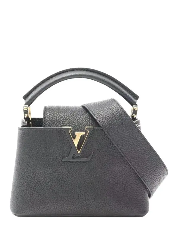 LOUIS VUITTON Mini Capucines Handbag - Black
