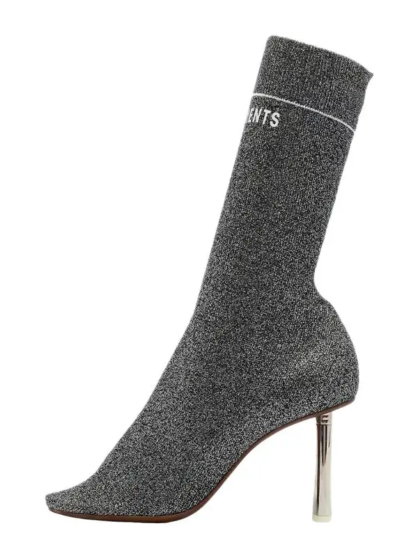 Vetements 90mm Metallic Sock Boots - Black
