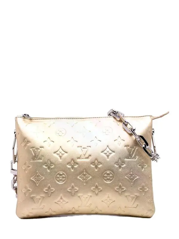 LOUIS VUITTON Monogram Coussin Pm Satchel - Gold