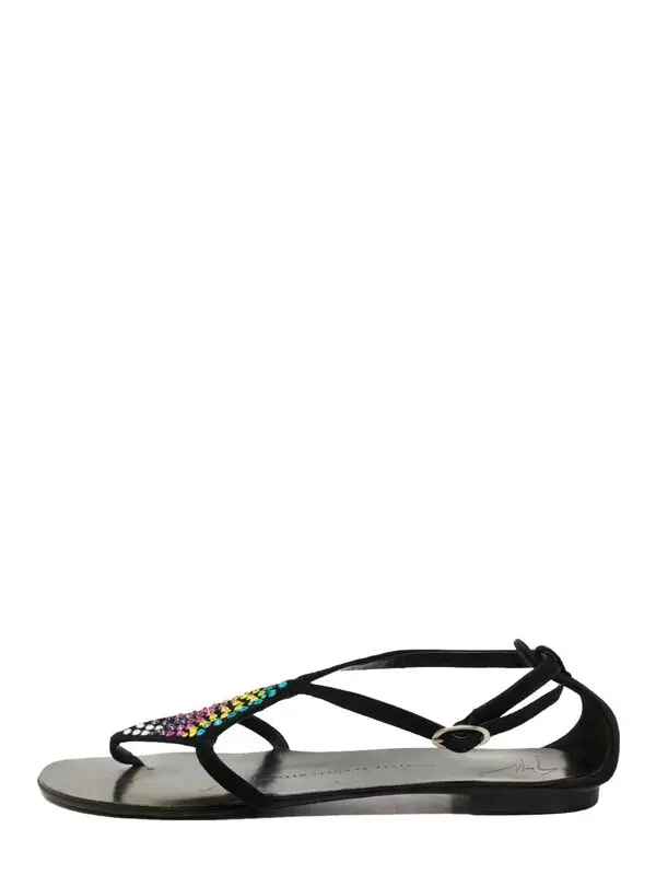 GIUSEPPE ZANOTTI Crystal-embellished Sandals - Black