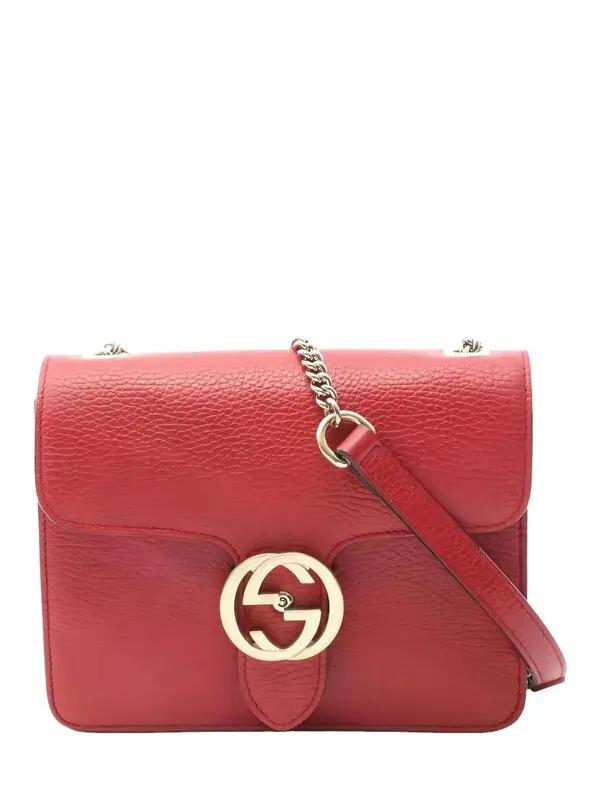 Gucci Interlocking G Chain Shoulder Bag - Red