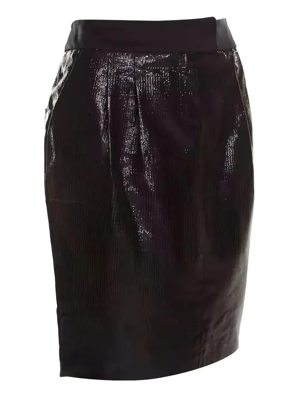 Escada Metallic Pencil Midi Skirt - Black