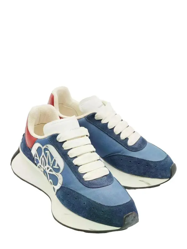 Alexander McQueen Sprint Runner Suede Sneakers - Blue