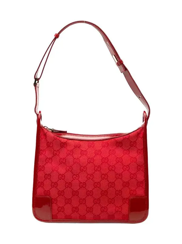 Gucci Gg Canvas Shoulder Bag - Red