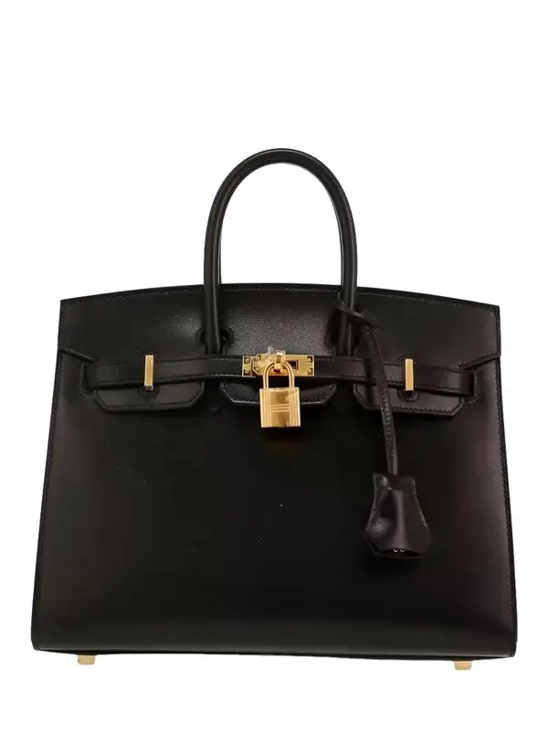 Hermès 2025 Birkin 25 Leather Tote Bag - Black