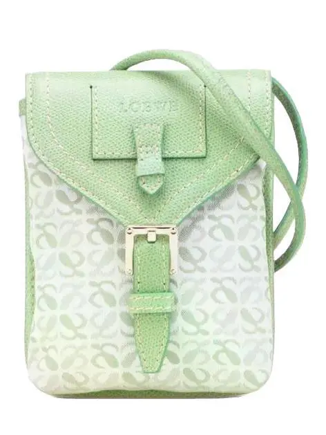 Loewe 2007 Anagram Canvas Crossbody Bag - Green