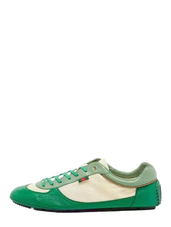 Gucci Leather Panelled Sneakers - Green