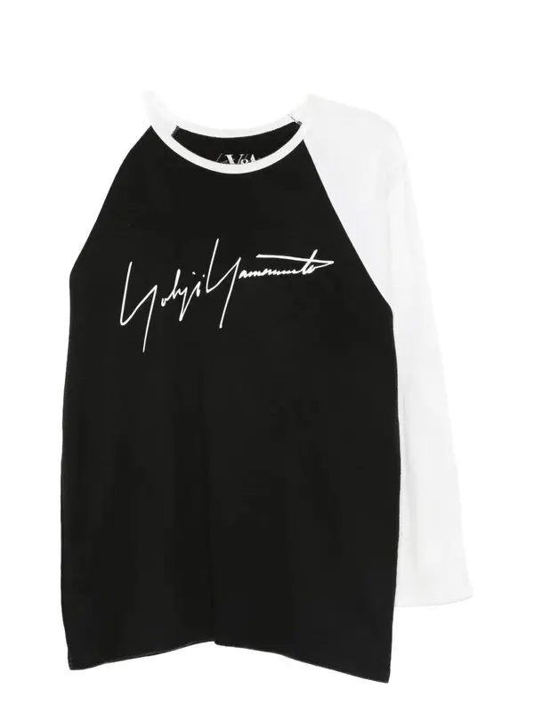 Yohji Yamamoto 2000s Raglan-sleeve Baseball T-shirt - Black