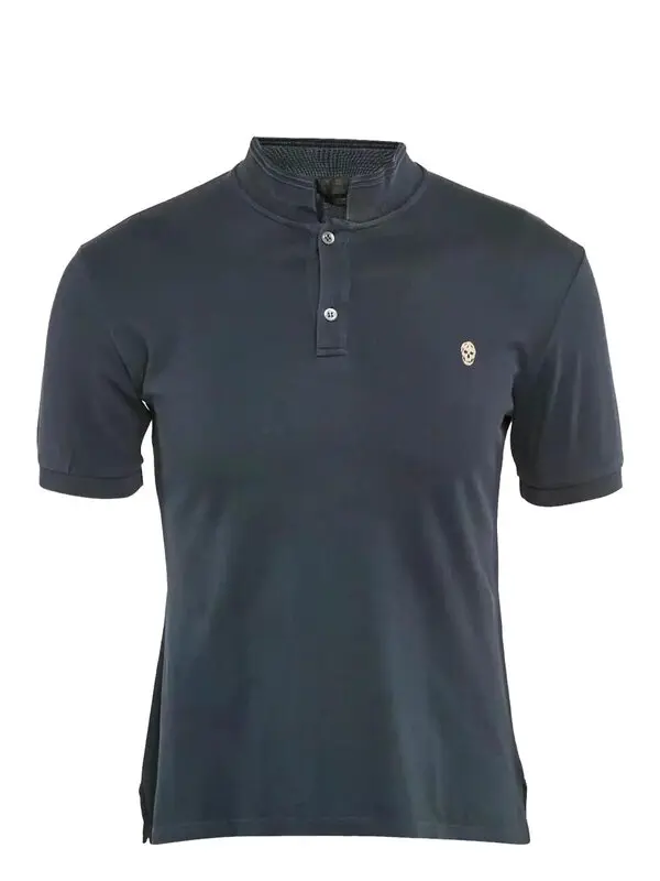 Alexander McQueen Skull-detail Polo Shirt - Grey