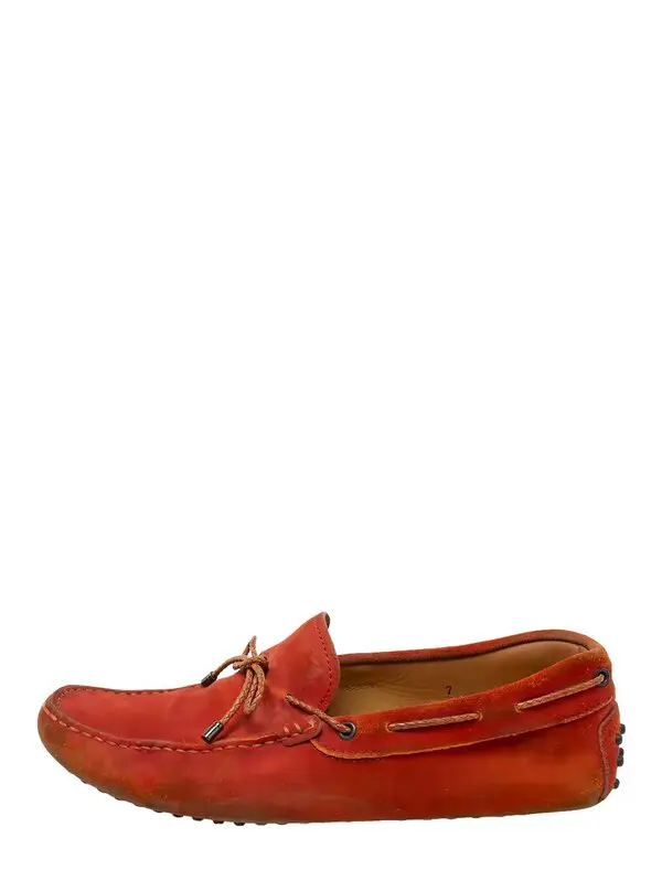 TOD'S VINTAGE Suede Moccasin Loafers - Orange
