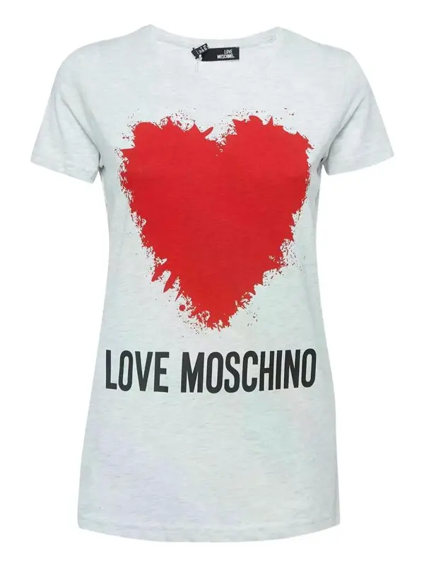 Moschino Heart-print T-shirt - Grey