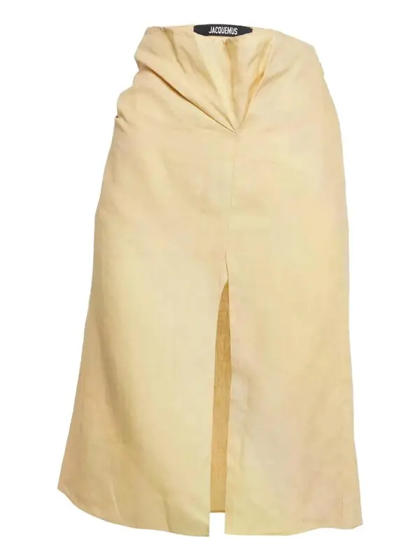 Jacquemus La Jupe Pencil Midi Skirt - Yellow