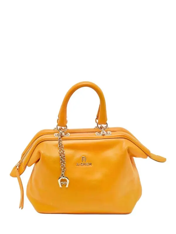 AIGNER Leather Tote Bag - Orange