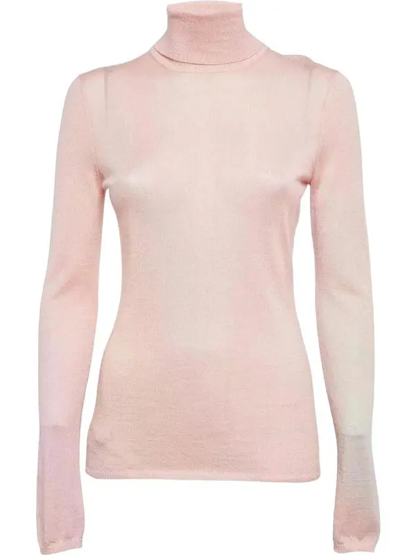 Gabriela Hearst Turtleneck Long Sleeve Sweater - Pink
