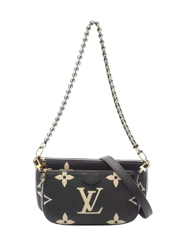 LOUIS VUITTON Monogram Giant Empreinte Bicolor Multi Pochette Accessoires - Black