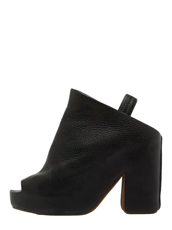 Balenciaga 115mm Leather Ankle Boots - Black