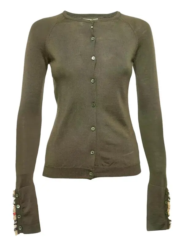 Burberry Buttoned-cuffs Cardigan - Green