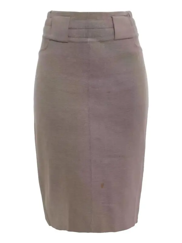Alaïa 1980s Pencil Midi Skirt - Neutrals