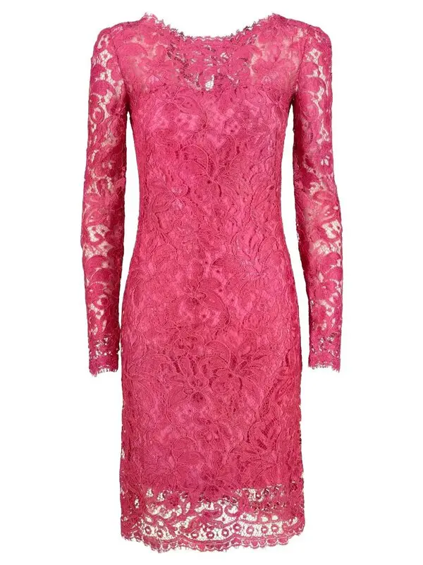Emilio Pucci Embroidered Lace Dress - Pink