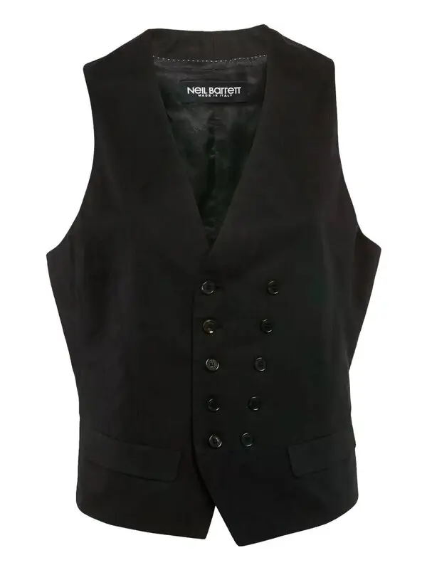 Neil Barrett Cotton Waistcoat - Black