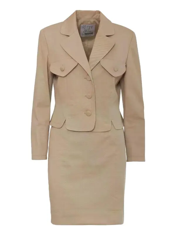 Moschino Cotton Skirt Suit - Neutrals
