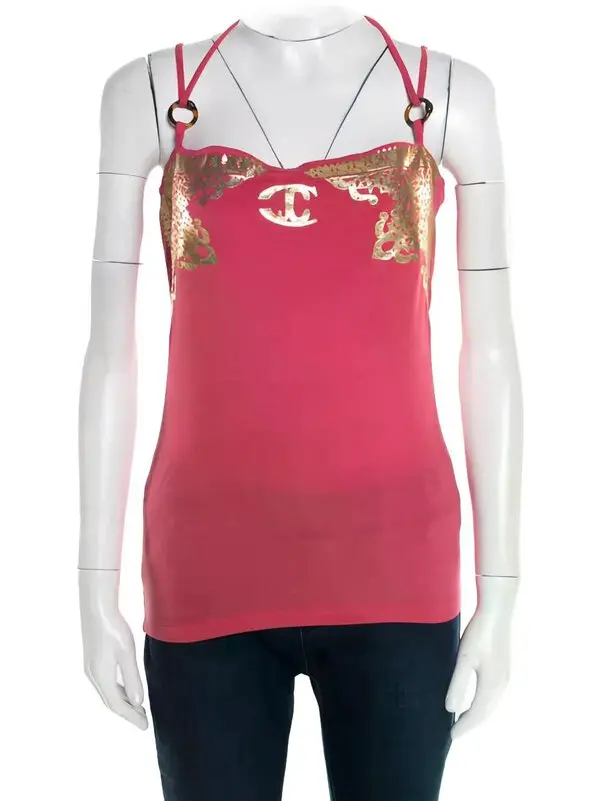 Just Cavalli Logo-print Top - Pink