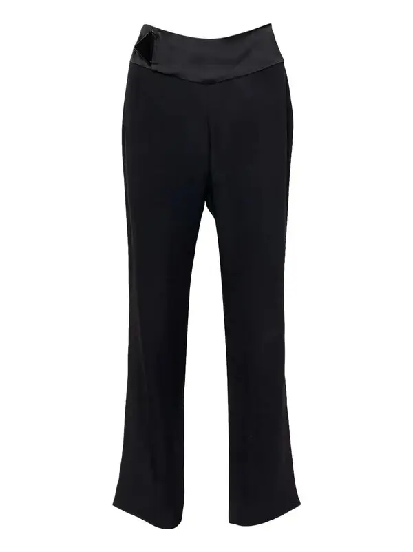 Emporio Armani Crepe Trousers - Black