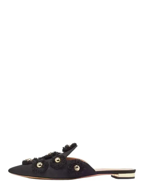 AQUAZZURA Sunflower Mules - Black