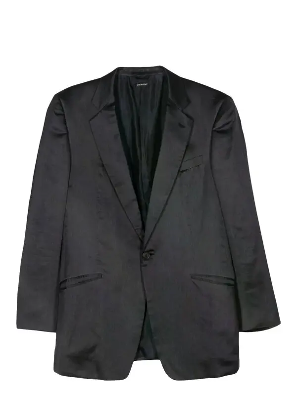 Giorgio Armani 2000s Single-breasted Blazer - Blue
