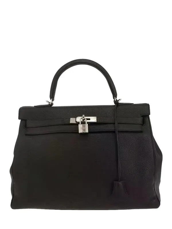 Hermès Kelly 35 Togo Leather Tote Bag - Black