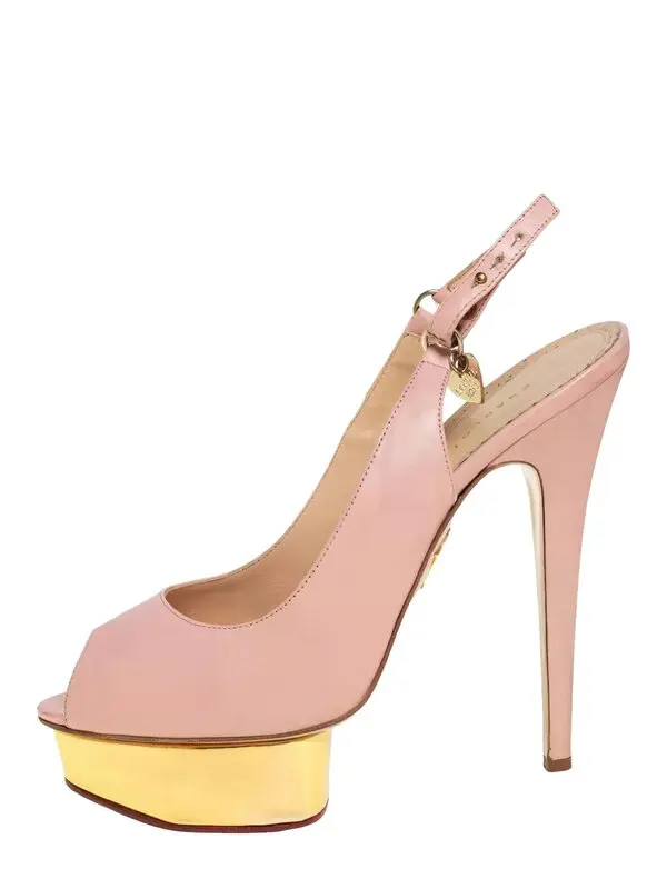 CHARLOTTE OLYMPIA 150mm Leather Heeled Sandals - Pink